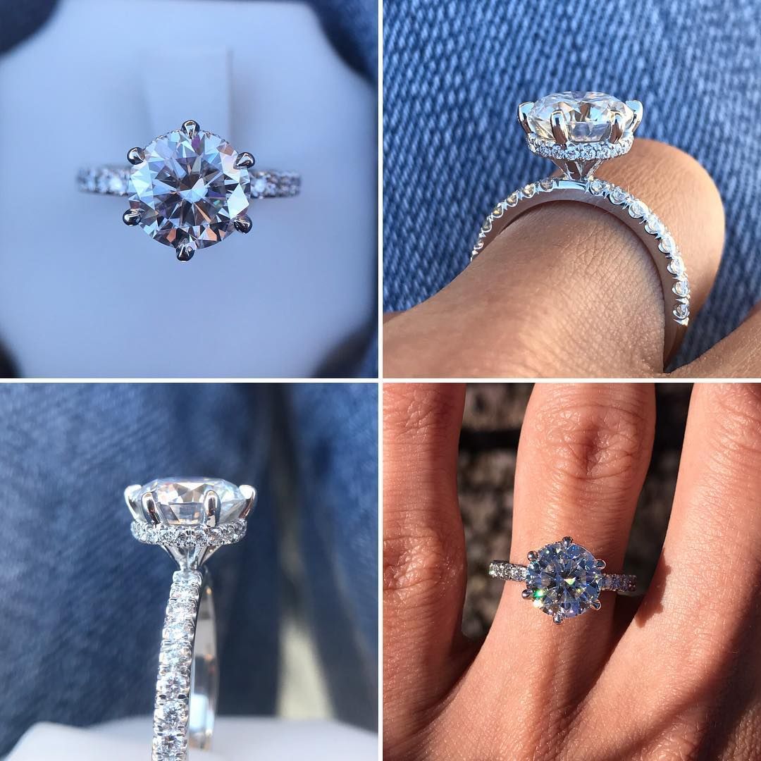 6 Prong Engagement Ring | Gold, Solitaire & Oval Settings